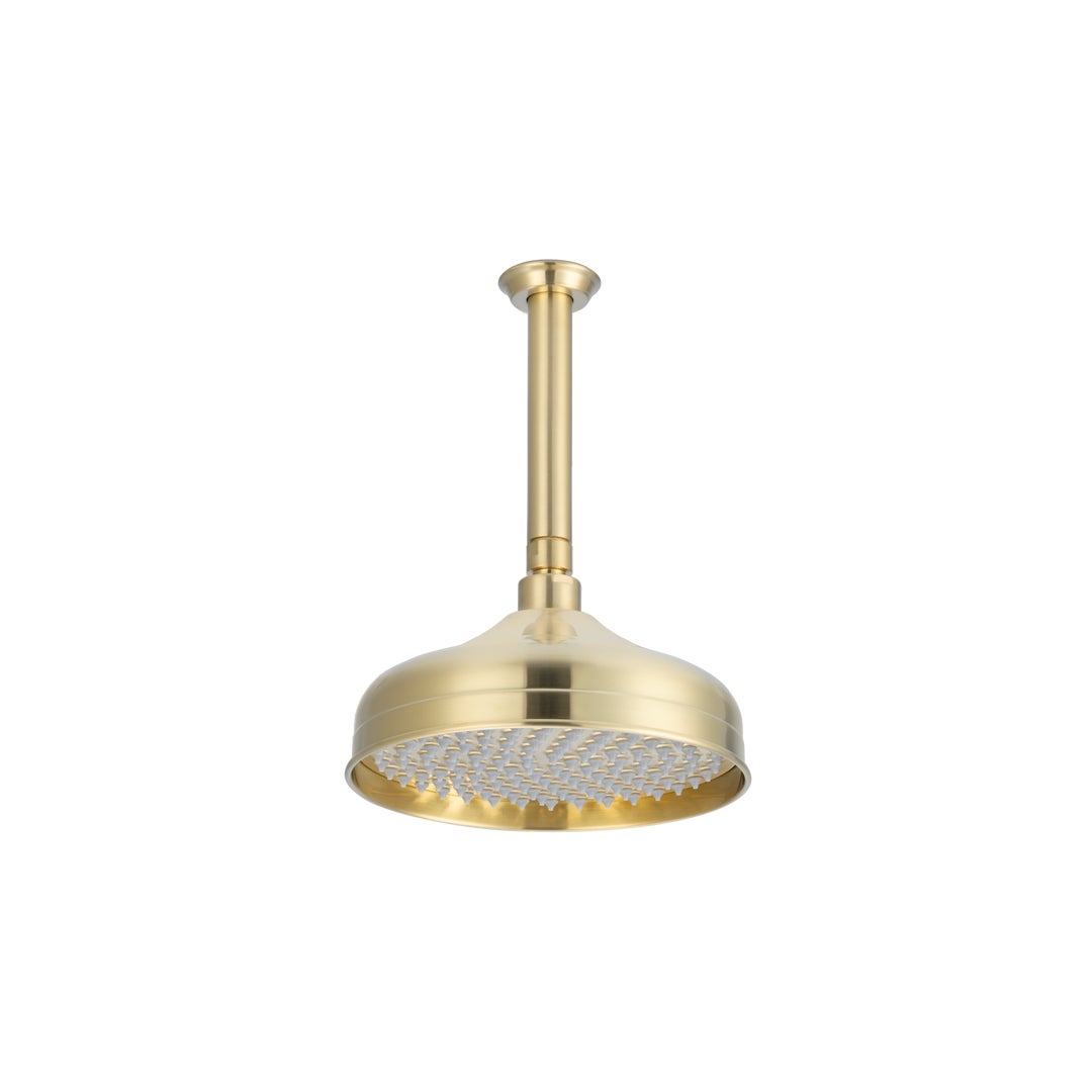 Kingsley Shower Dropper 150mm and Head Set - Brushed Brass - ABI ...