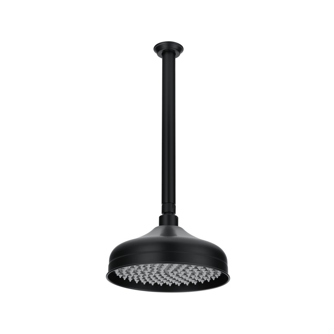 Kingsley Shower Dropper 300mm and Head Set - Matte Black - ABI Interiors UK