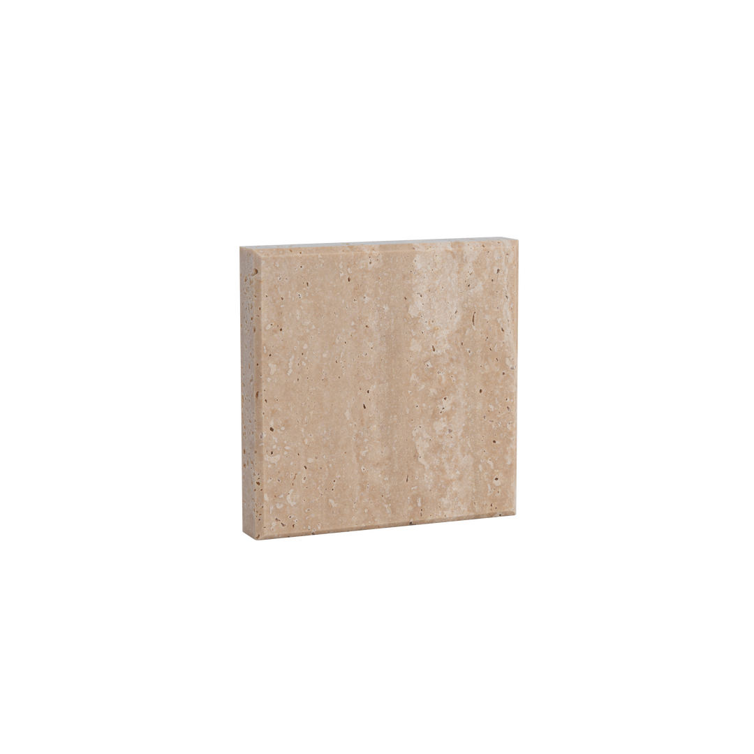 Stone Top Sample - 100x100x18mm - Travertine - ABI Interiors UK