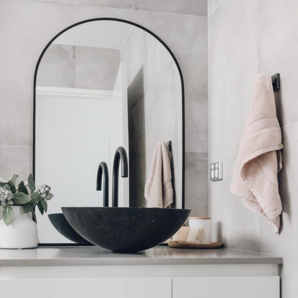 Adria Stone Basin - Black Basalt - ABI Interiors UK
