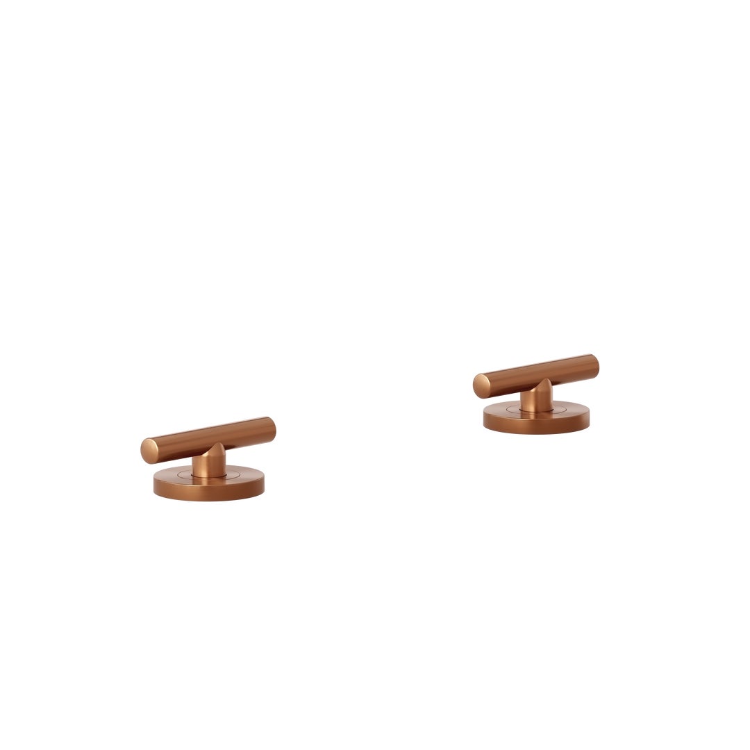 Barre Assembly Bench-Mounted Taps - Brushed Copper - ABI Interiors UK