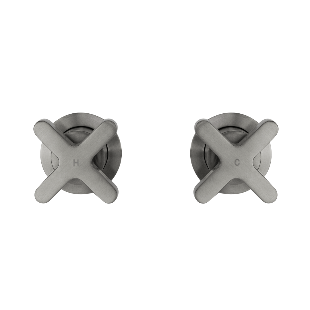 Cross - Assembly Taps - Brushed Gunmetal - ABI Interiors UK