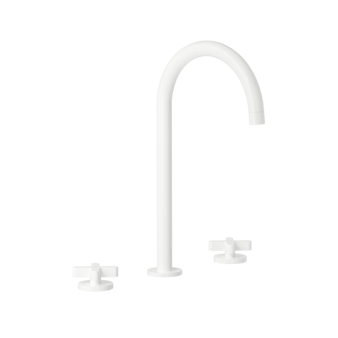 Cross Assembly Bench-Mounted Set - White - ABI Interiors UK