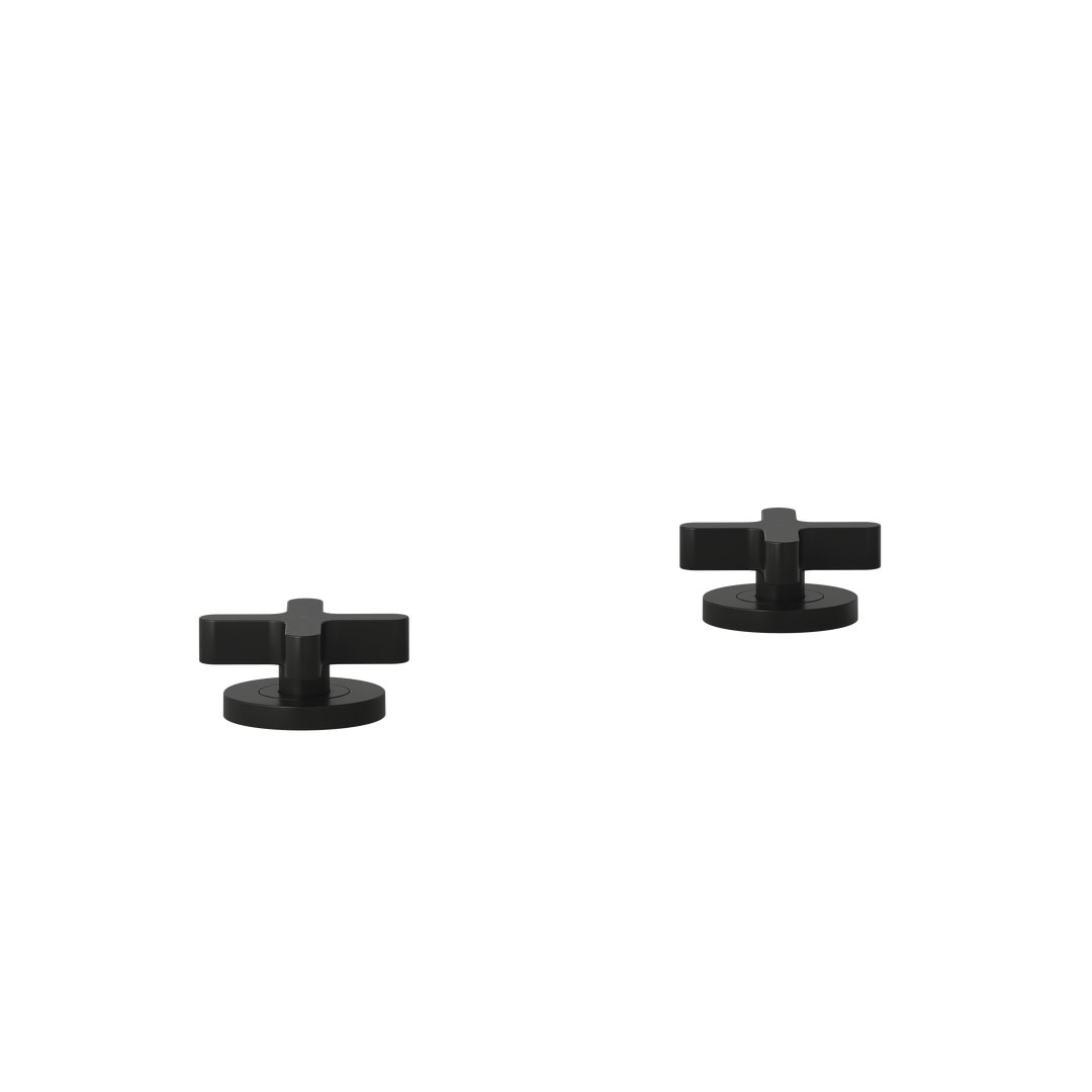 Cross Assembly Bench-Mounted Taps - Matte Black - ABI Interiors UK