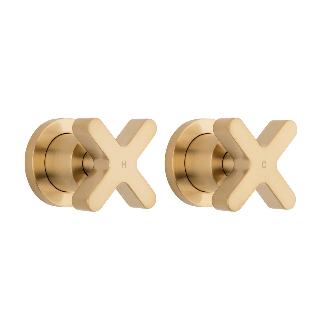 Cross Assembly Taps – Brushed Brass - ABI Interiors UK