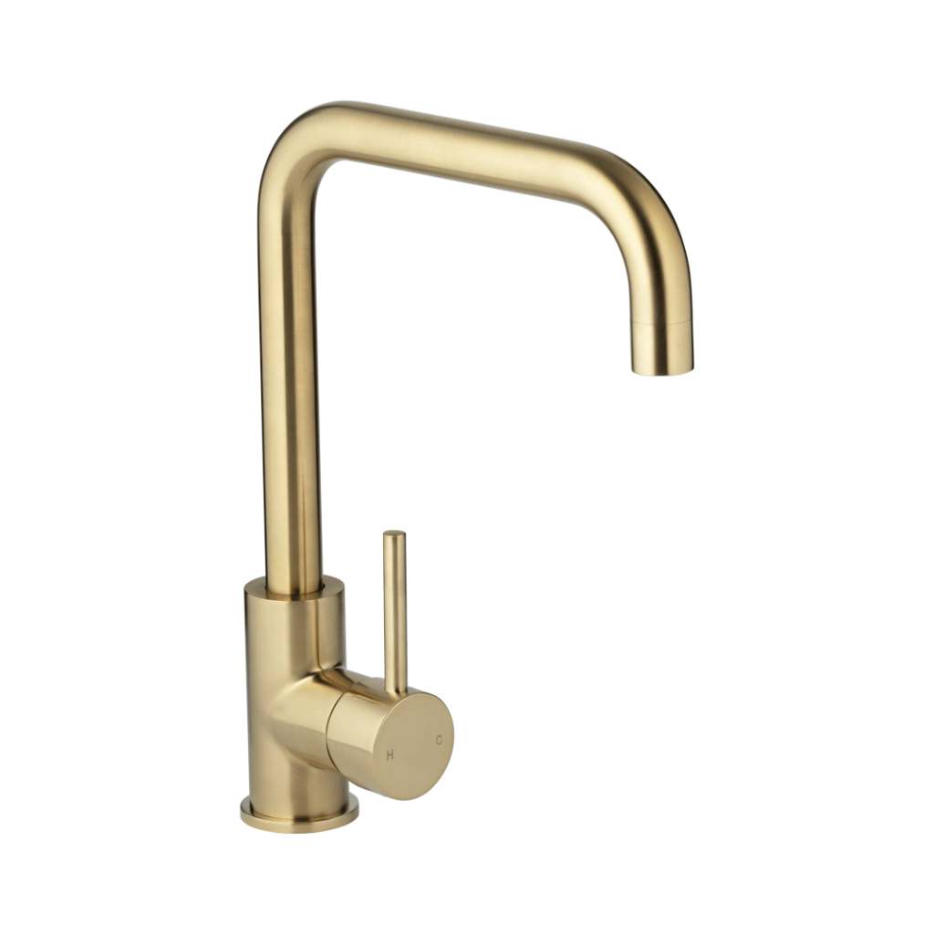 Eden Square Kitchen Mixer - Brushed Brass - ABI Interiors UK