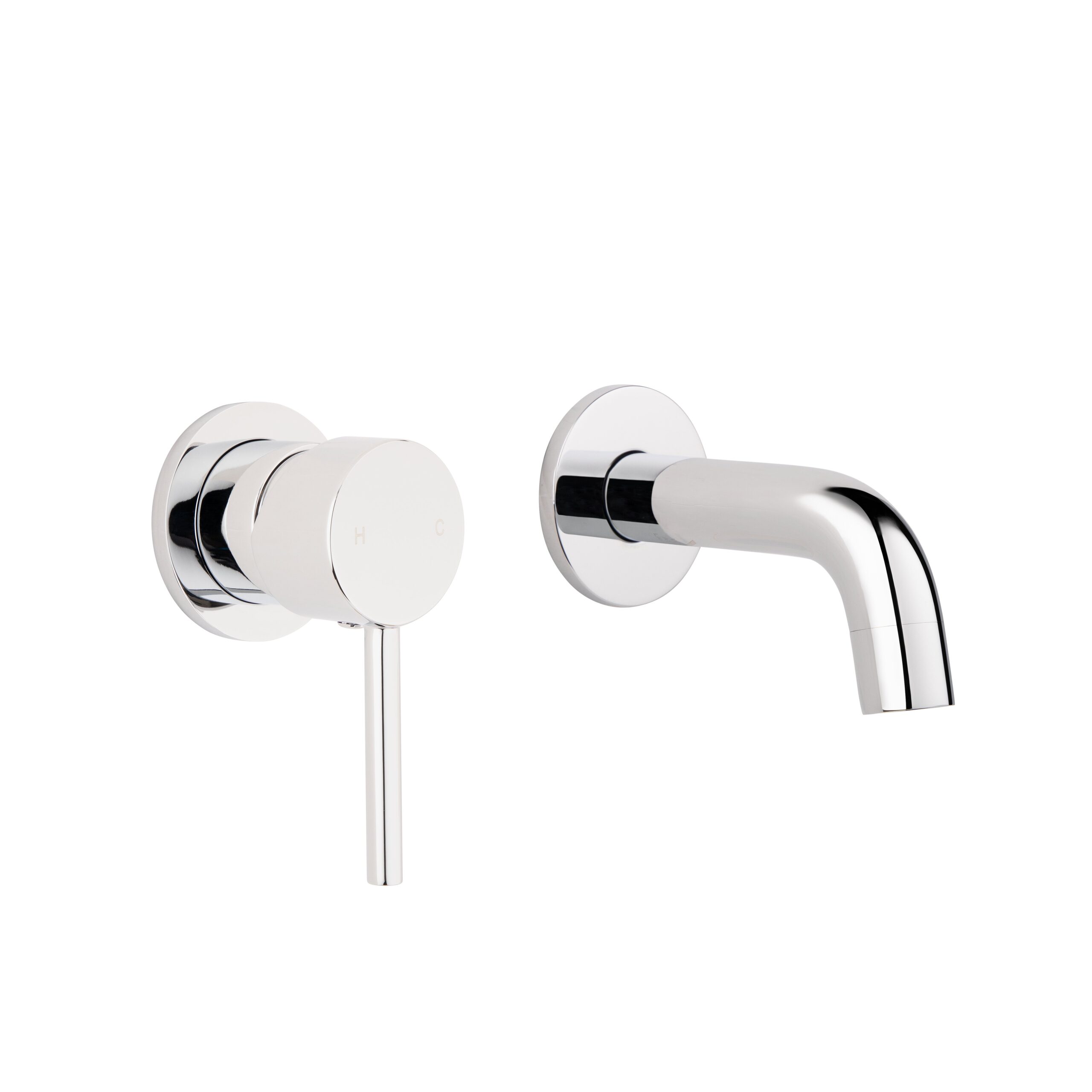 Elysian Minimal Mixer & Mini Spout Set - Chrome - ABI Interiors UK