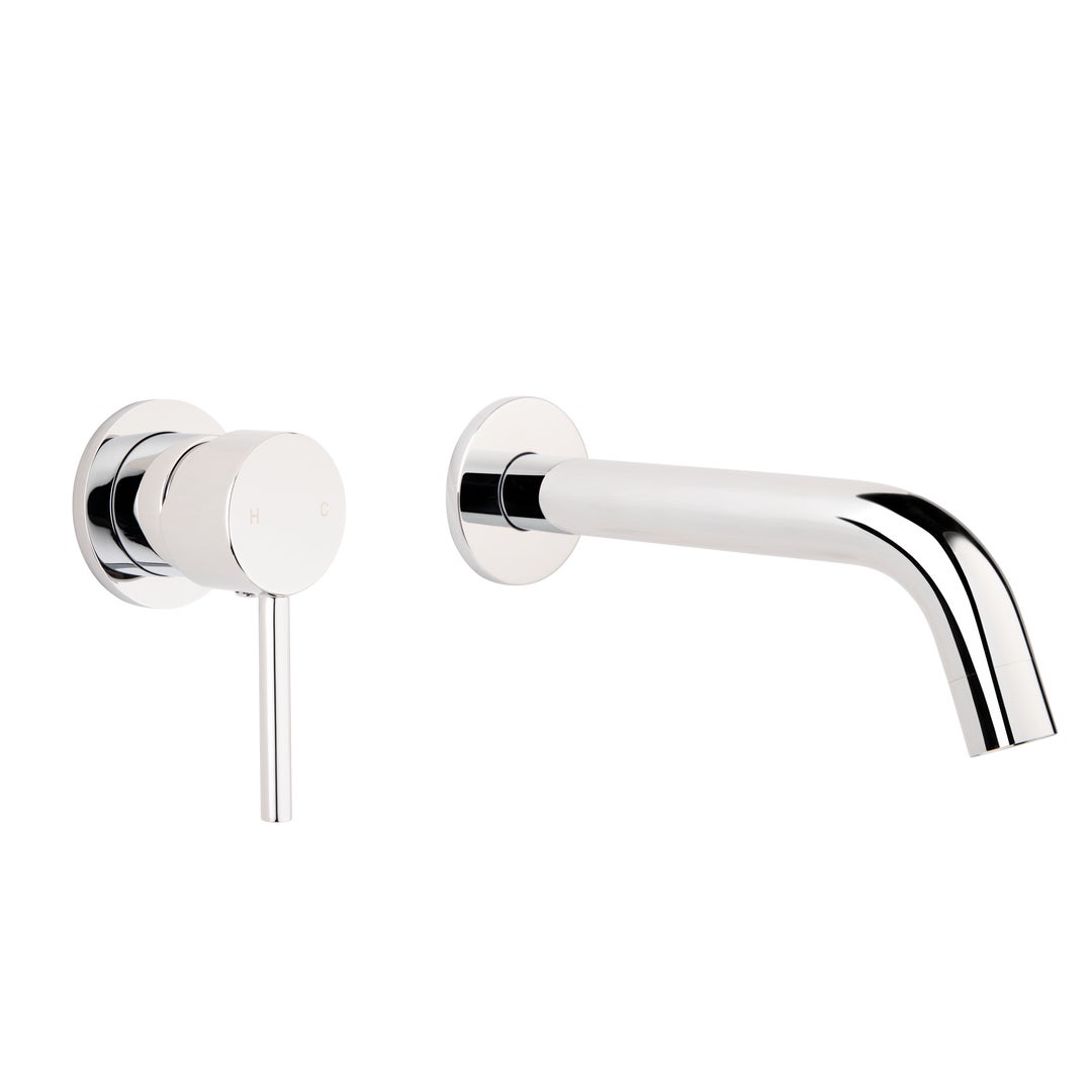 Elysian Minimal Mixer & Spout Set - Chrome - ABI Interiors UK