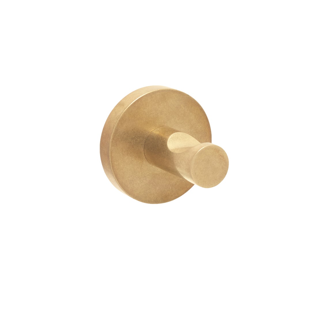 Elysian Robe Hook - Tumbled Aged Brass - ABI Interiors UK