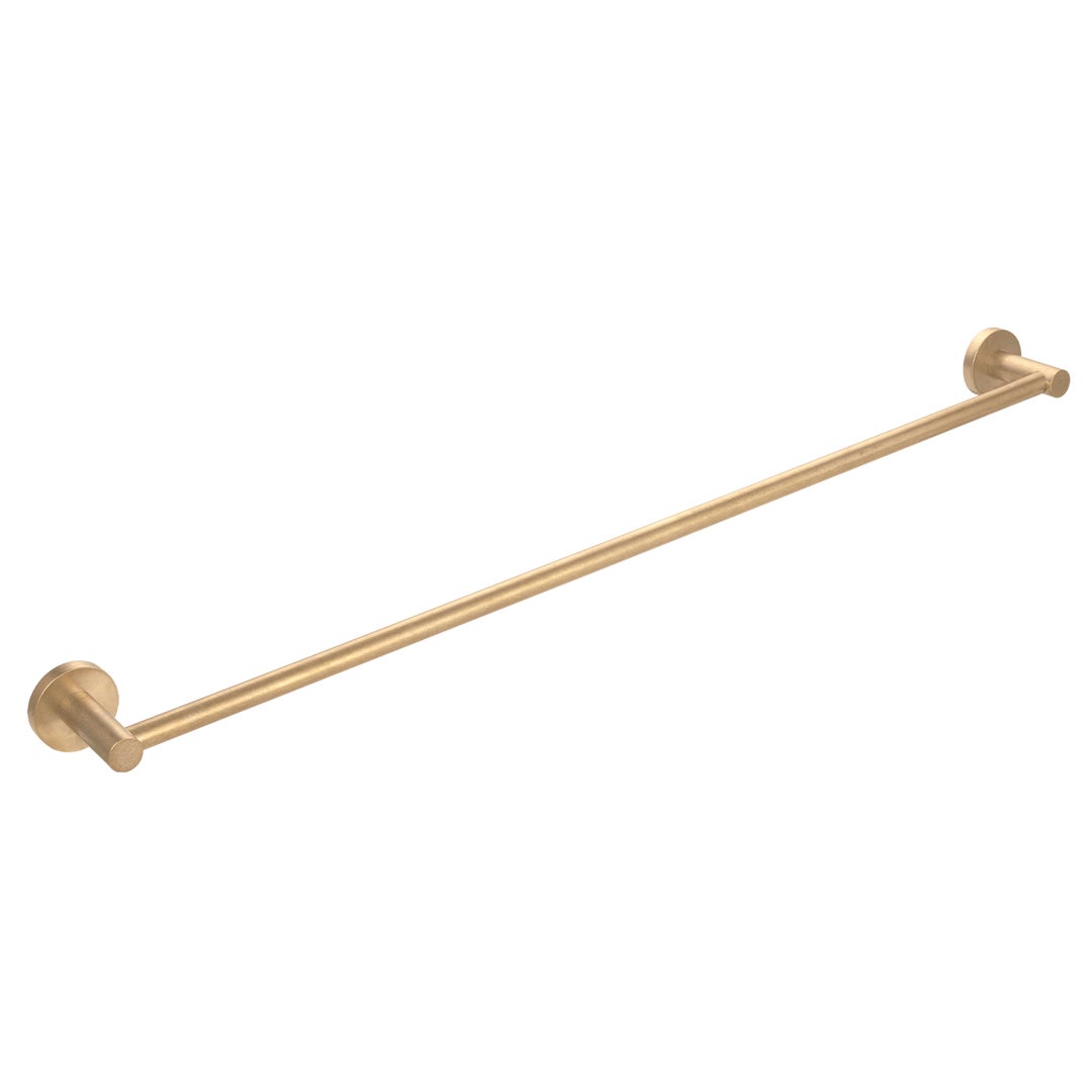 Elysian Single Towel Rail - Tumbled Aged Brass - ABI Interiors UK