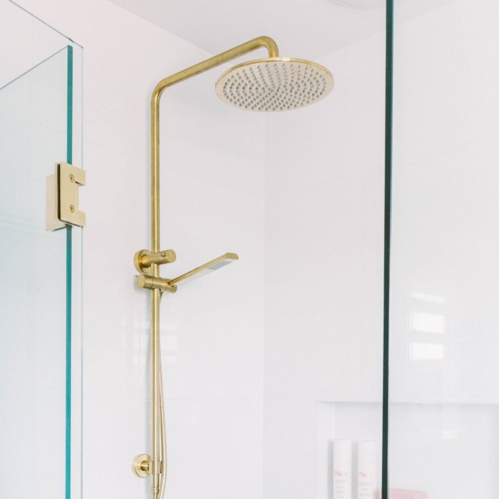 Finley Shower Rail Set - Brushed Brass - ABI Interiors UK