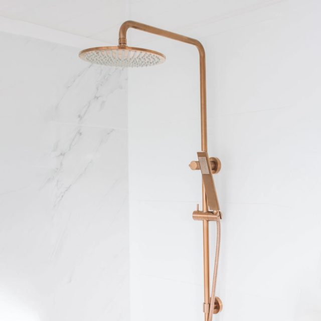 Finley - Shower Rail Set - Brushed Copper - ABI Interiors UK