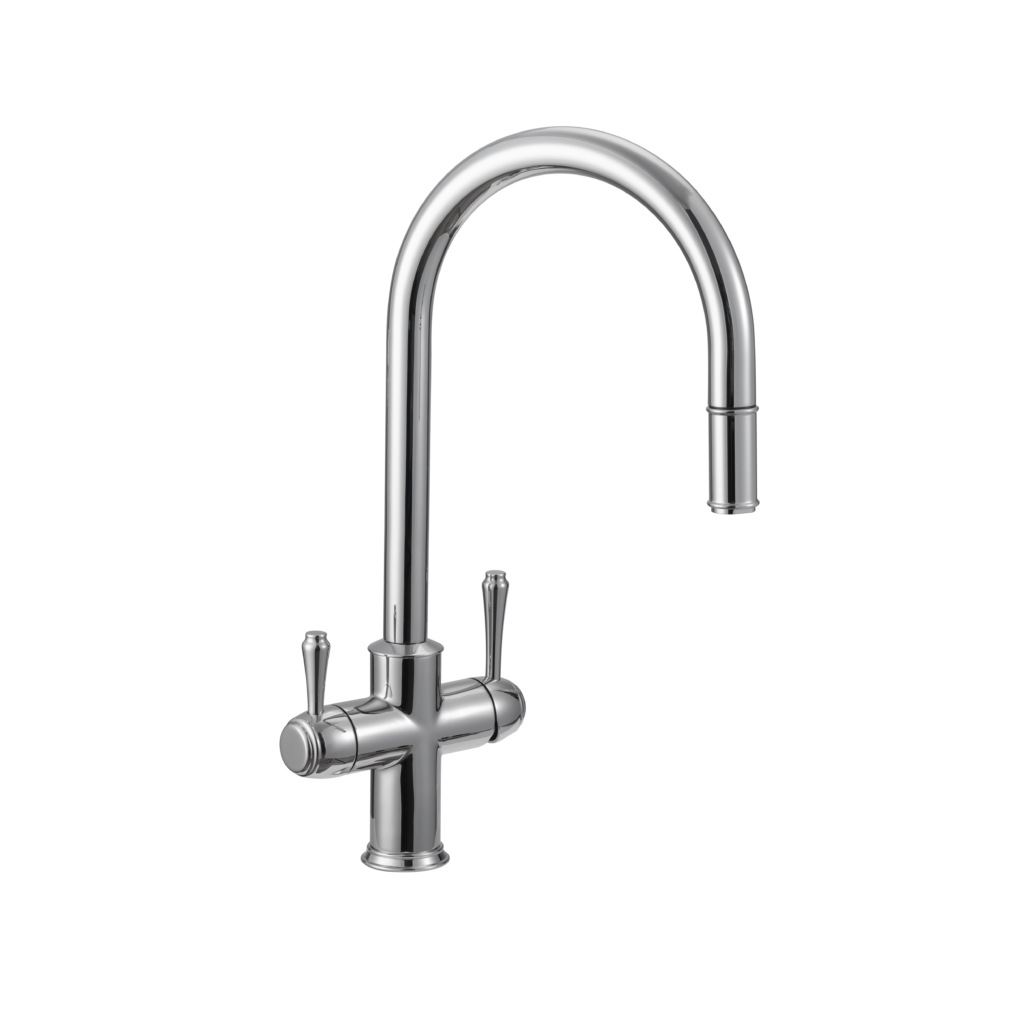 Kingsley 3-Way Pull-Out Filter Tap - Polished Stainless - ABI Interiors UK