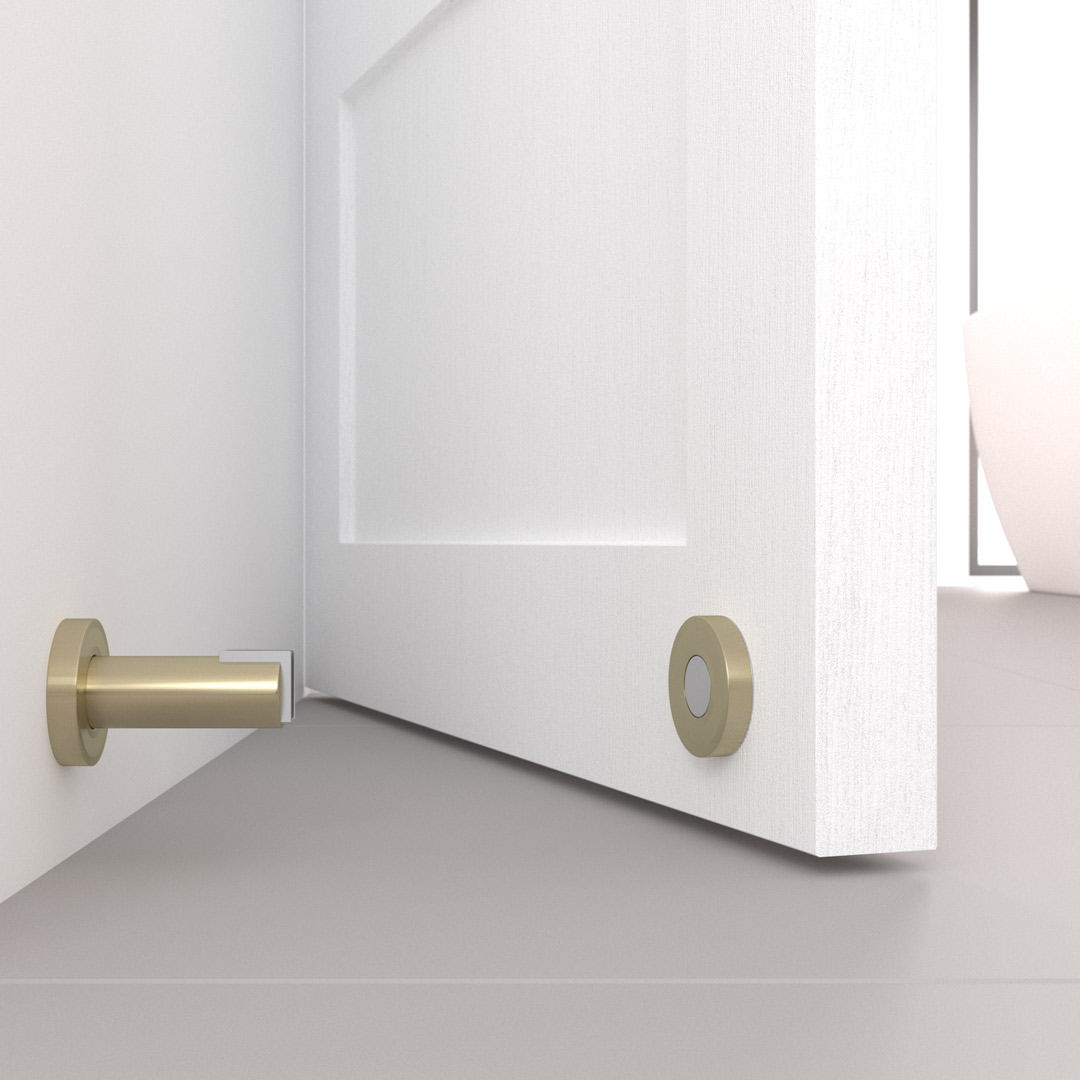 Kolton Door Stop - Brushed Brass - ABI Interiors UK