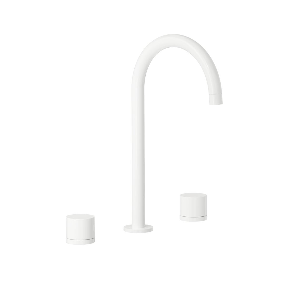 Milani Assembly Bench-Mounted Set - White - ABI Interiors UK