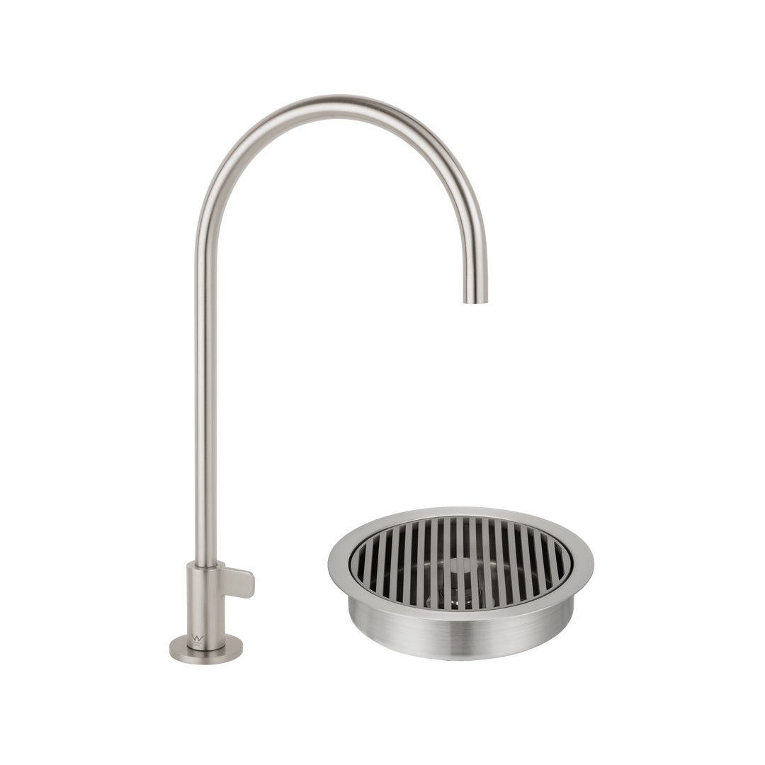 Mini Water Filter Tap with Font Drain - Brushed Stainless Steel - ABI ...