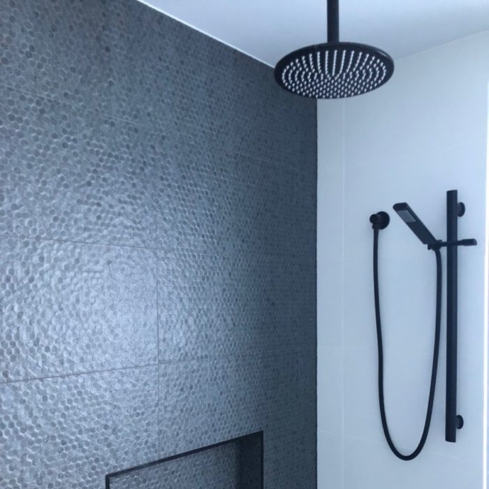 Shower Dropper Round 300mm - Matte Black - ABI Interiors UK