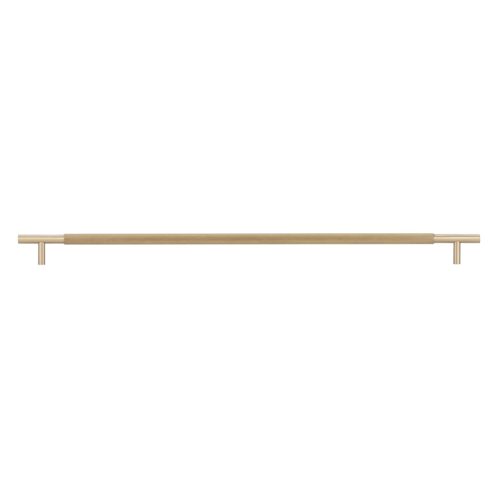 Tezra Textured Cabinetry Pull 500mm – Brushed Brass - ABI Interiors UK