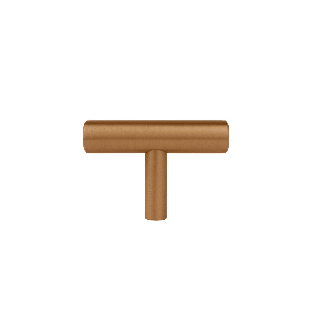 Tezra Cabinetry T Pull – Brushed Copper - ABI Interiors UK