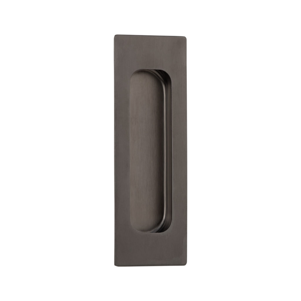 Atley Rectangular Flush Pull - Brushed Gunmetal - ABI Interiors UK