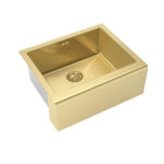 Belfast Butler Sink - Brushed Brass (Rack/Overflow) - ABI Interiors UK