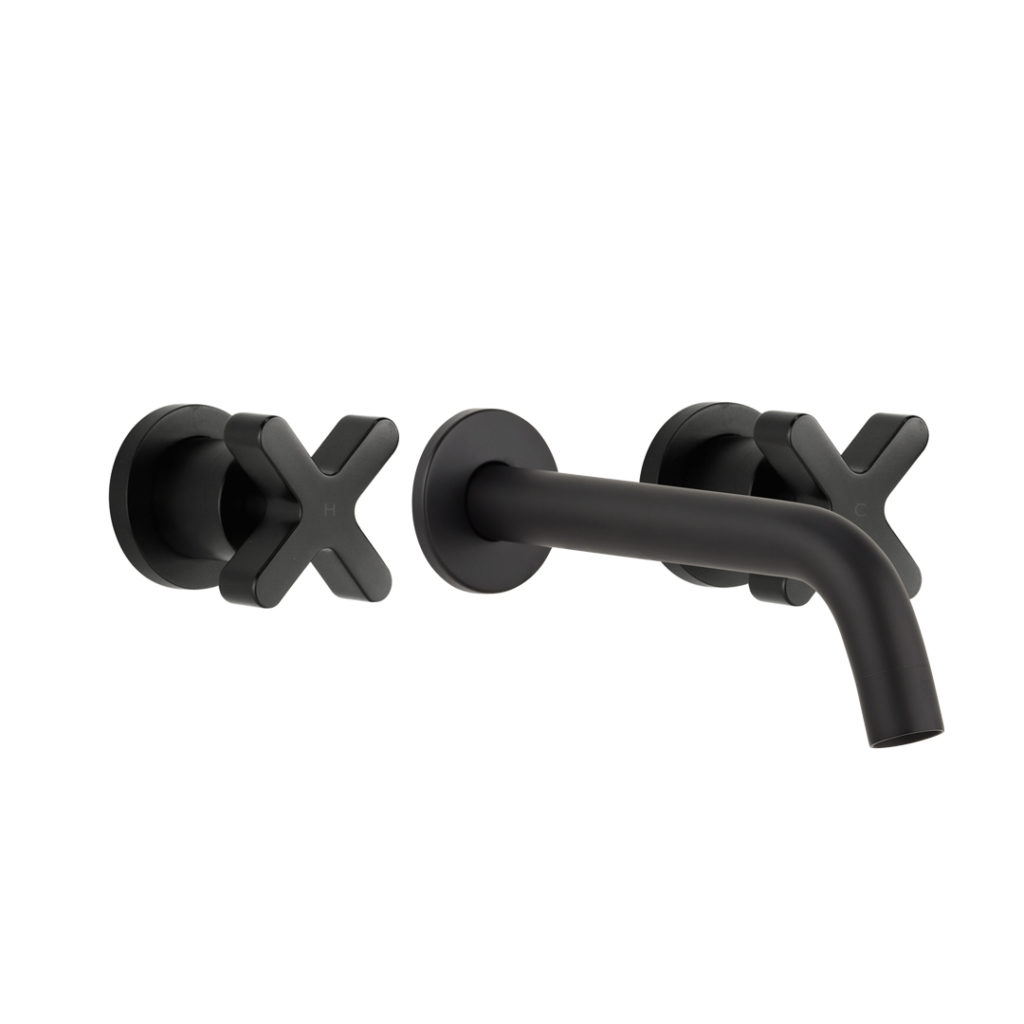 Cross Assembly Taps & Spout Set - Matte Black - ABI Interiors UK