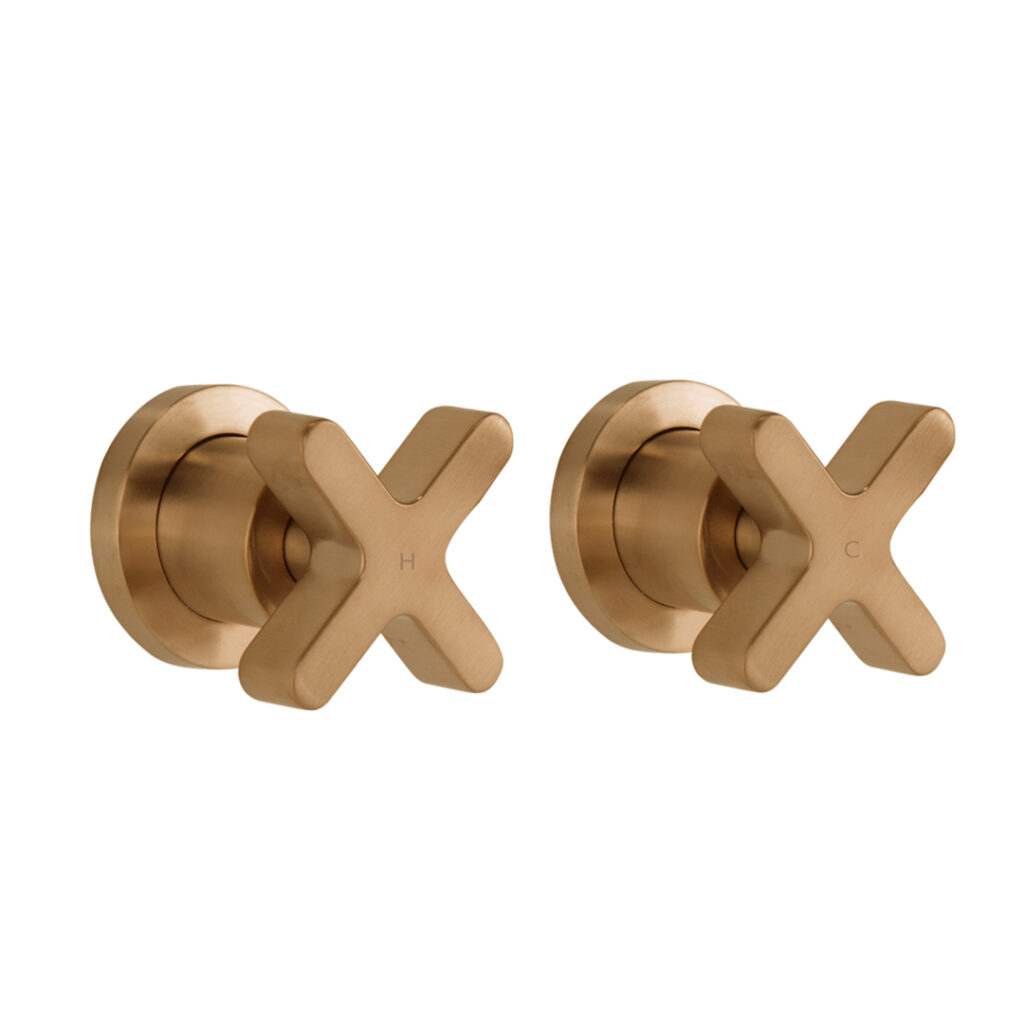 Cross Assembly Taps – Brushed Brass - ABI Interiors UK