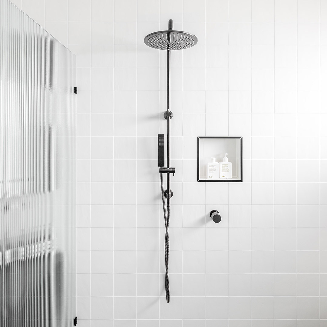 Finley - Shower Rail Set - Brushed Gunmetal - ABI Interiors UK