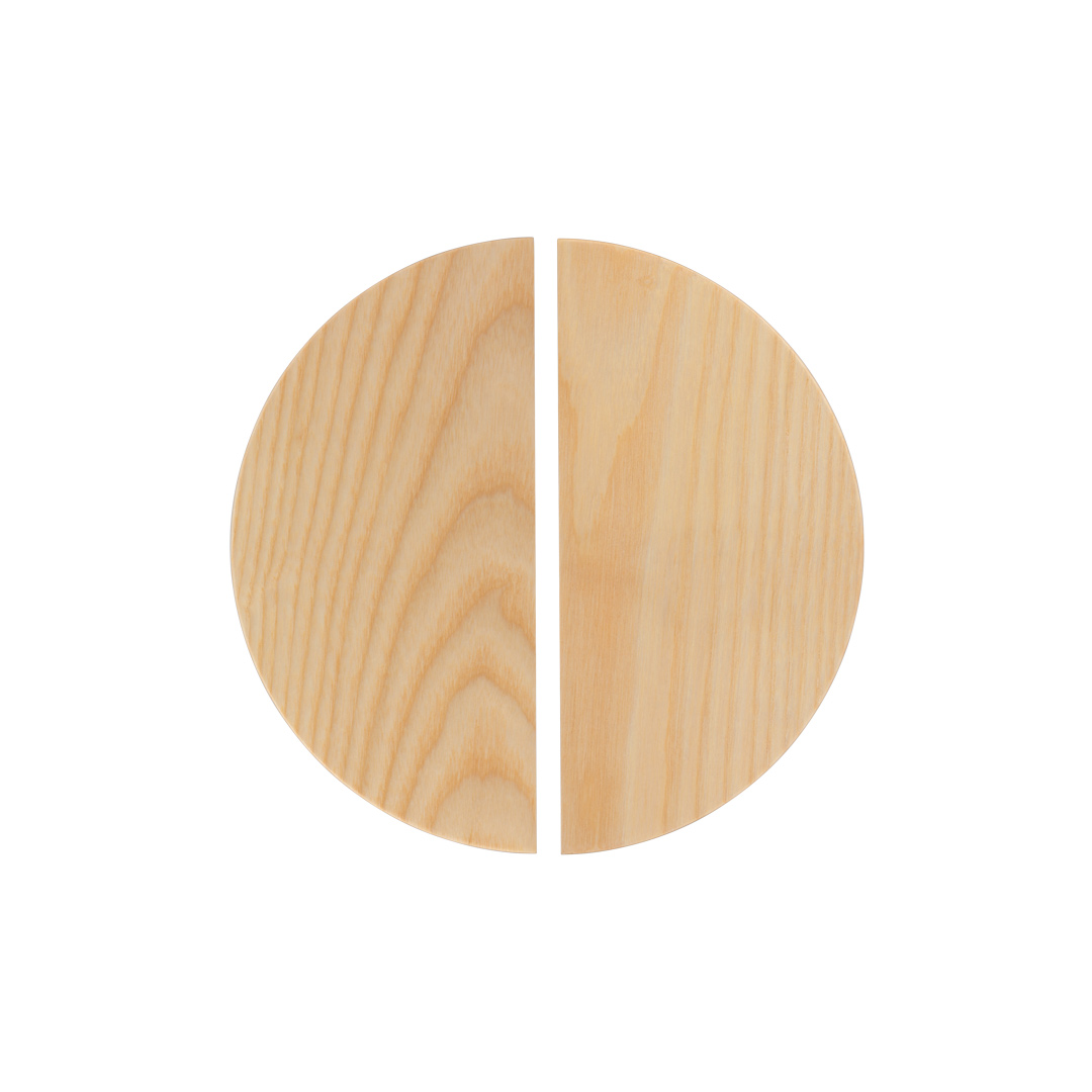 Hegman Half Moon Pull 200mm (Pair) - Ash - ABI Interiors UK