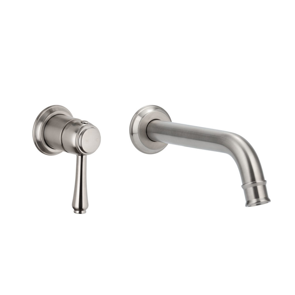 Kingsley Mixer & Spout Set - Brushed Nickel - ABI Interiors UK