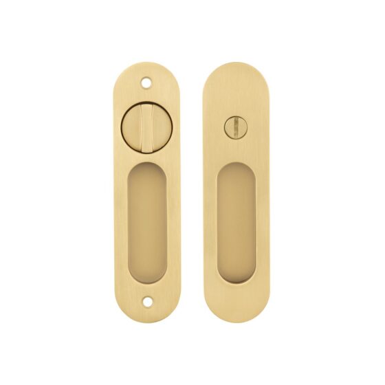 Leroy Sliding Door Privacy Set - Brushed Brass - ABI Interiors UK