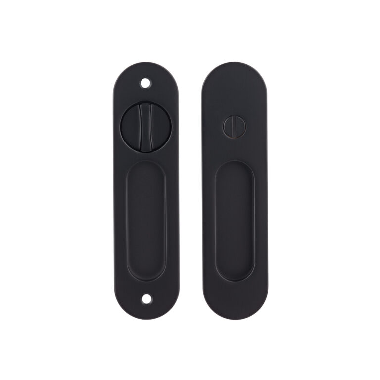 Leroy Sliding Door Privacy Set - Matte Black - ABI Interiors UK