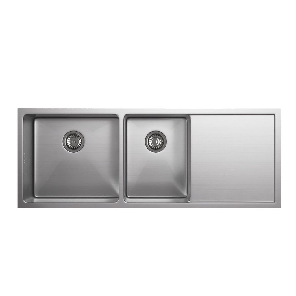 Ontario - Double Sink - Stainless Steel (Overflow) - ABI Interiors UK