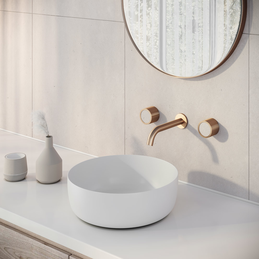 Pixi Tile Insert - Assembly Taps - Brushed Copper - ABI Interiors UK