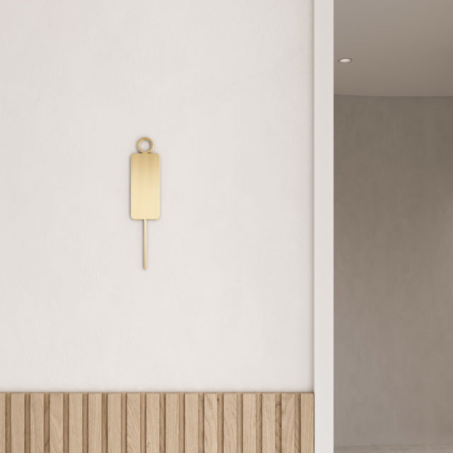 Male Sign - 140mm - Brushed Brass - ABI Interiors UK