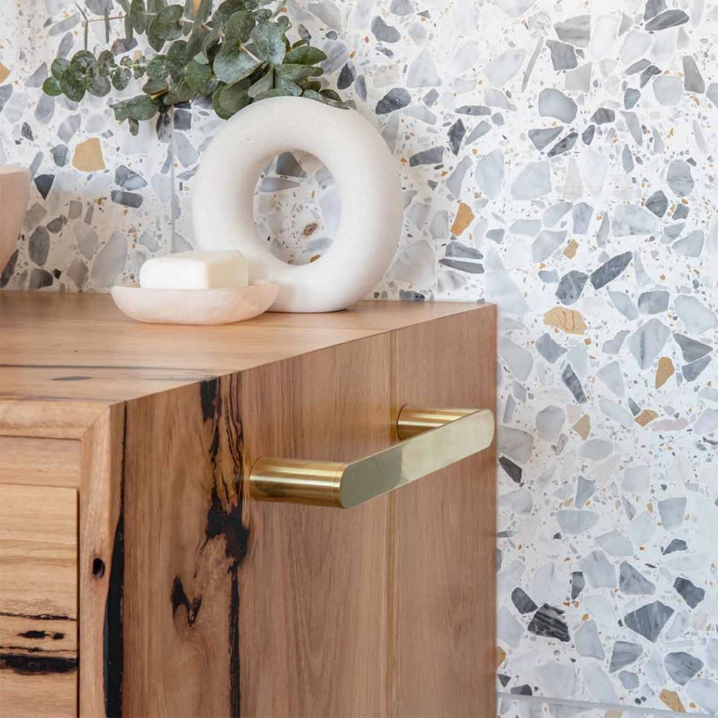 Milani Hand Towel Holder - Brushed Brass - ABI Interiors UK