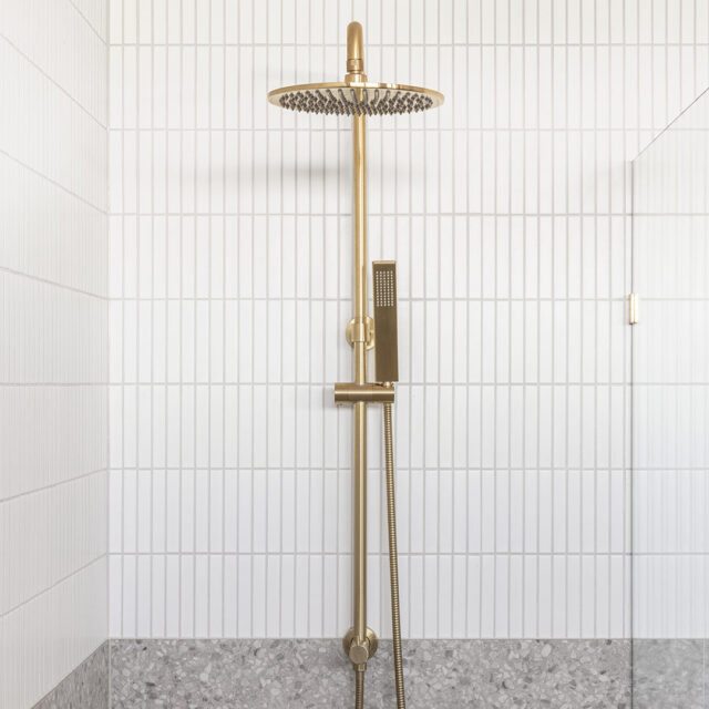 Finley Shower Rail Set - Brushed Brass - ABI Interiors UK