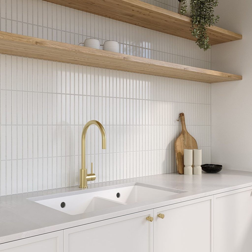 Vienna Double Sink 760mm - White Granite (Overflow) - ABI Interiors UK