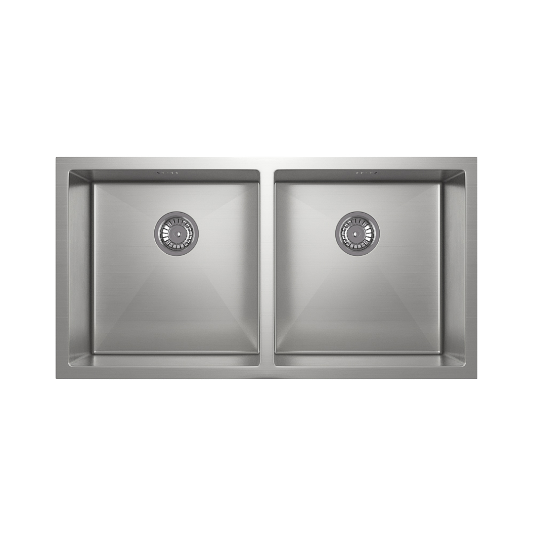 Zalo - Kitchen Sink Double 855mm - Brushed Copper (Racks/Overflow ...