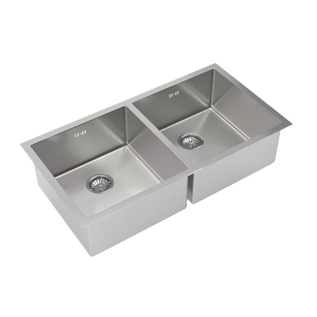 Zalo - Kitchen Sink Double 855mm - Stainless Steel (Racks/Overflow ...