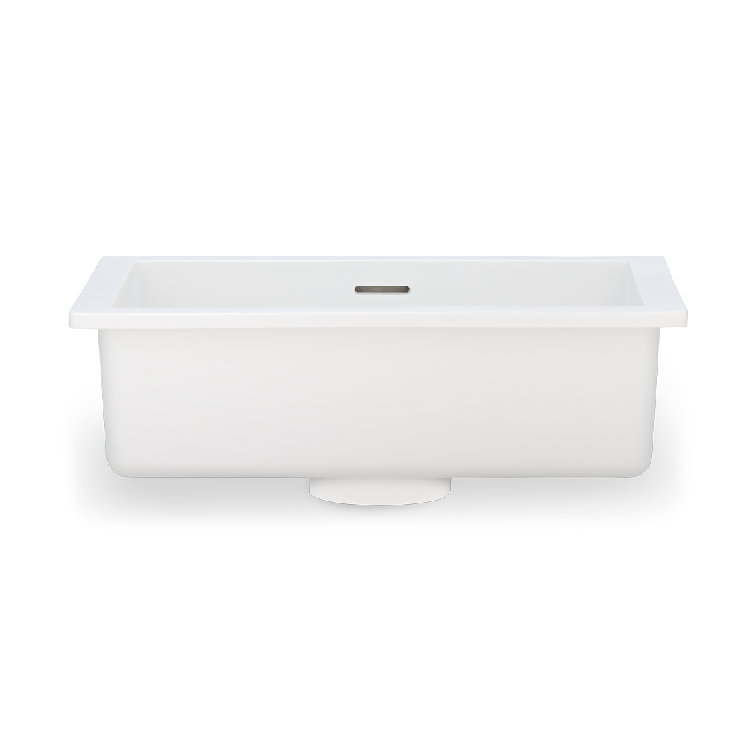 Zuri - Rectangle Undercounter Basin - Matte White - ABI Interiors UK