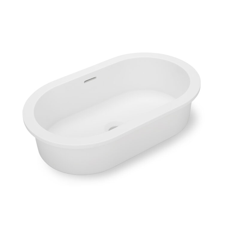 Zuri Rectangle Undercounter Basin - Matte White - ABI Interiors UK